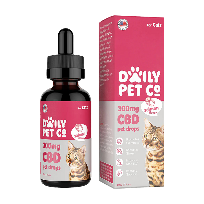 CBD Pet Drops for Cats - Salmon Flavored - 300mg – Daily Pet Co.